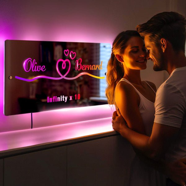Led Name Mirror Light Up Mirror Custom Mirror Night Light - Dreamy Custom