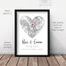 Personalized Heart Map Print - Dreamy Custom