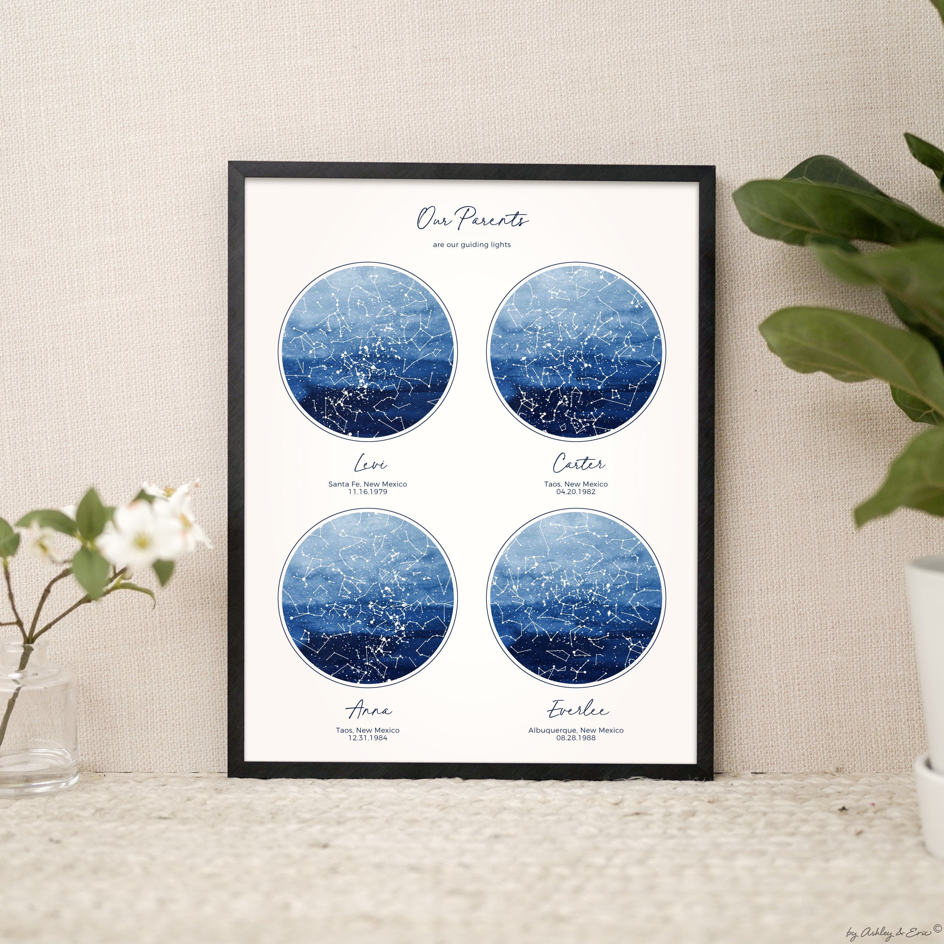 Personalized Wedding Star Map - Dreamy Custom