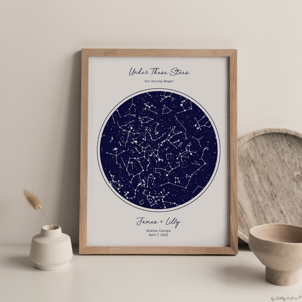 Custom Star Map Print | Unique Wedding Gift – Dreamy Custom