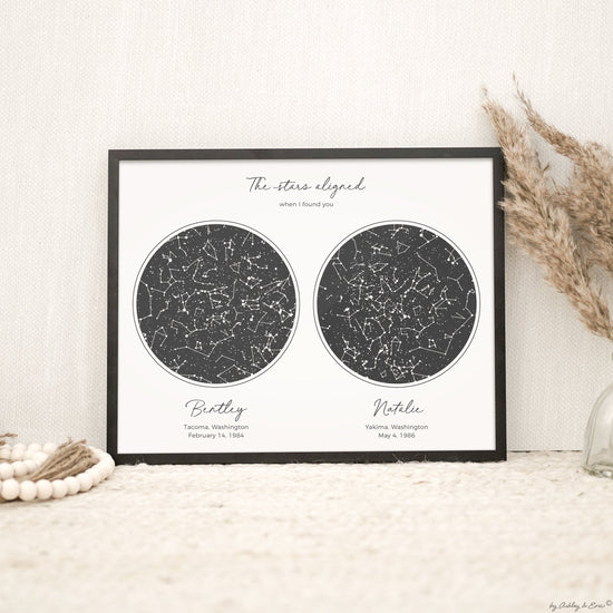 Personalized Wedding Star Map - Dreamy Custom