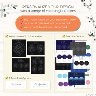 Personalized Wedding Star Map - Dreamy Custom