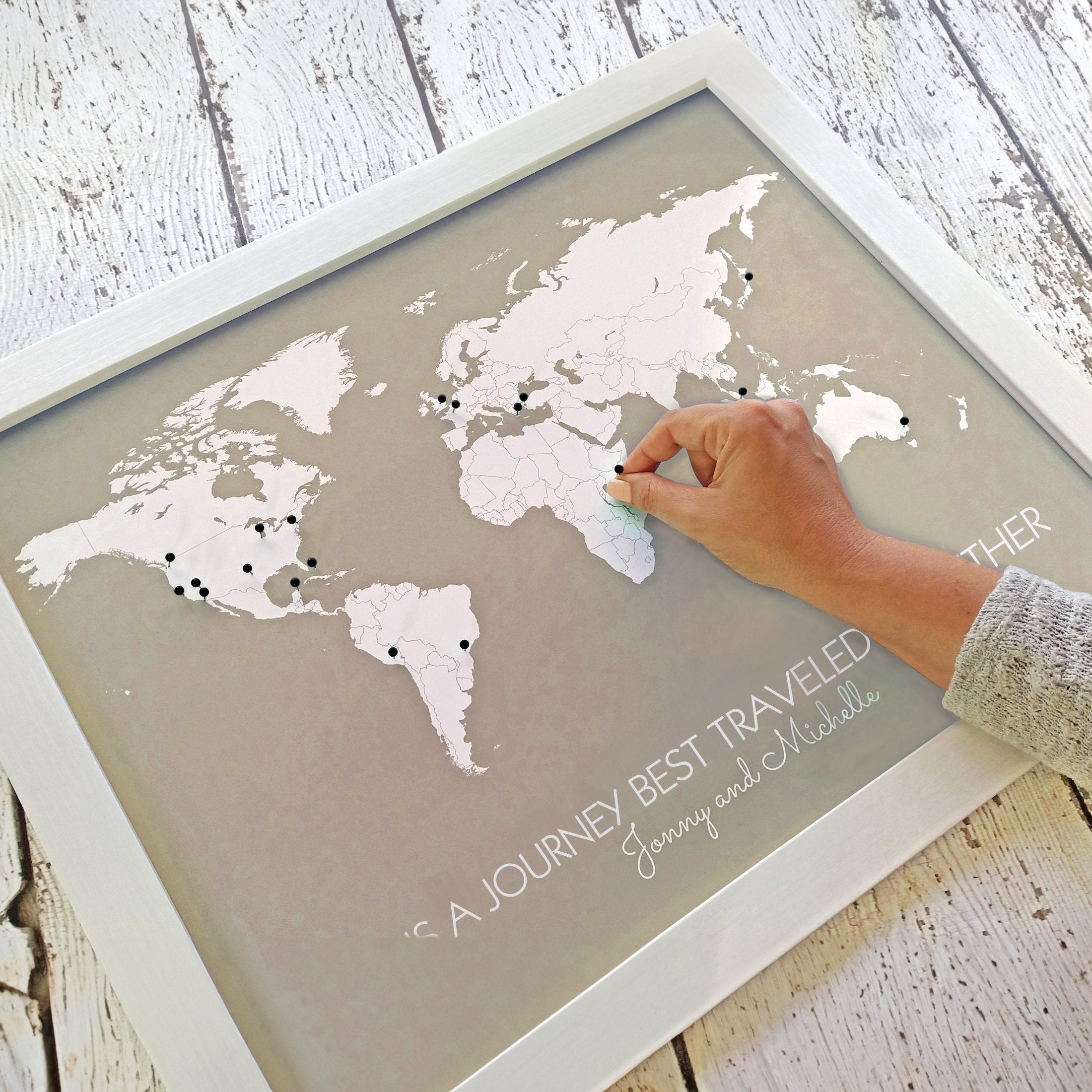Personalized World Map Print - Dreamy Custom