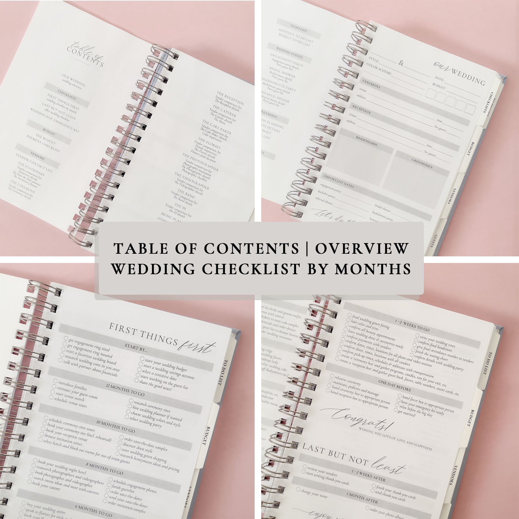 Custom Wedding Planner Book | Wedding Organizer | DreamyCustom – Dreamy ...