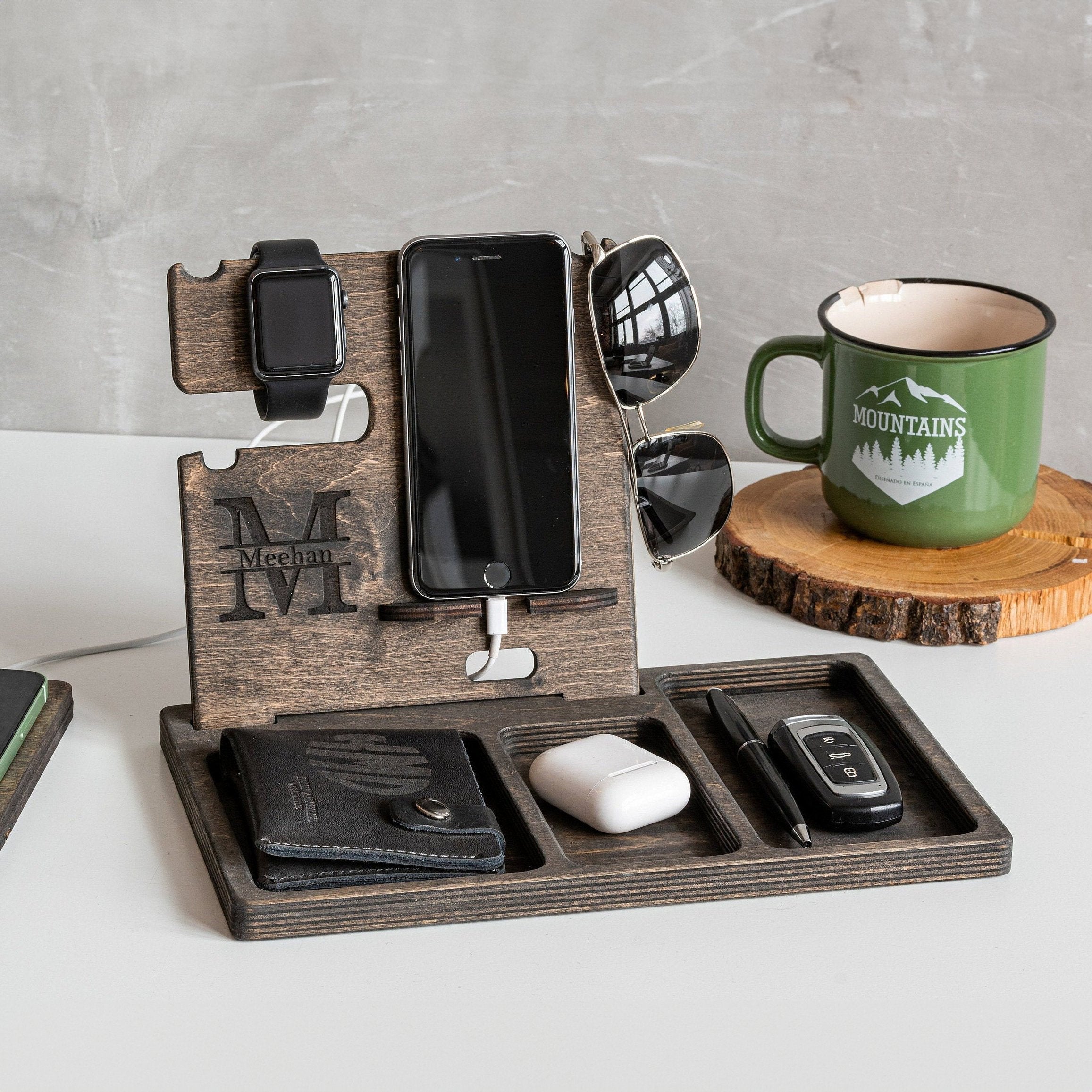 Custom Wooden Phone Stand – Personalized Engraved Holder| DreamyCustom ...